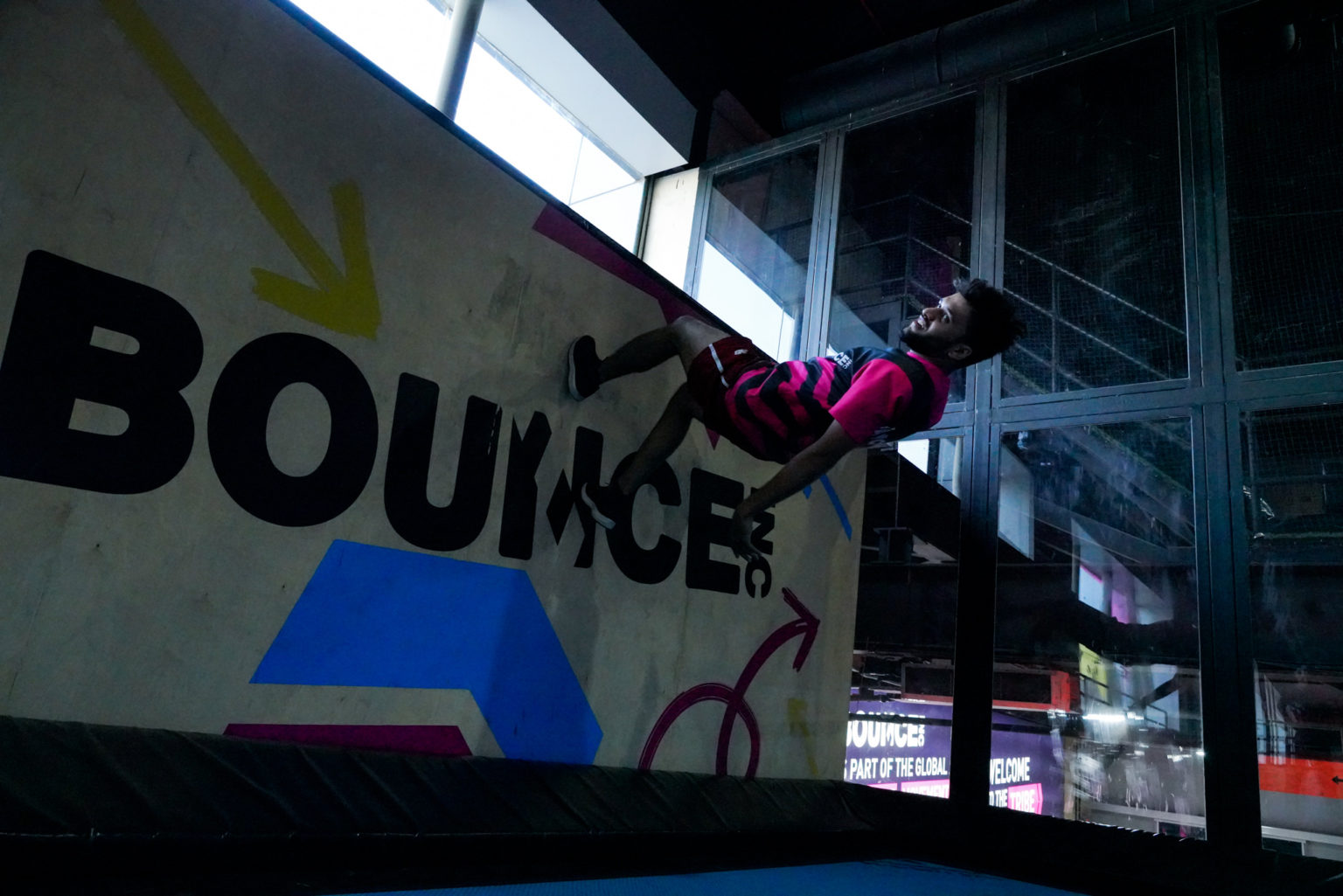 Trampoline Wall Running - BOUNCE Inc