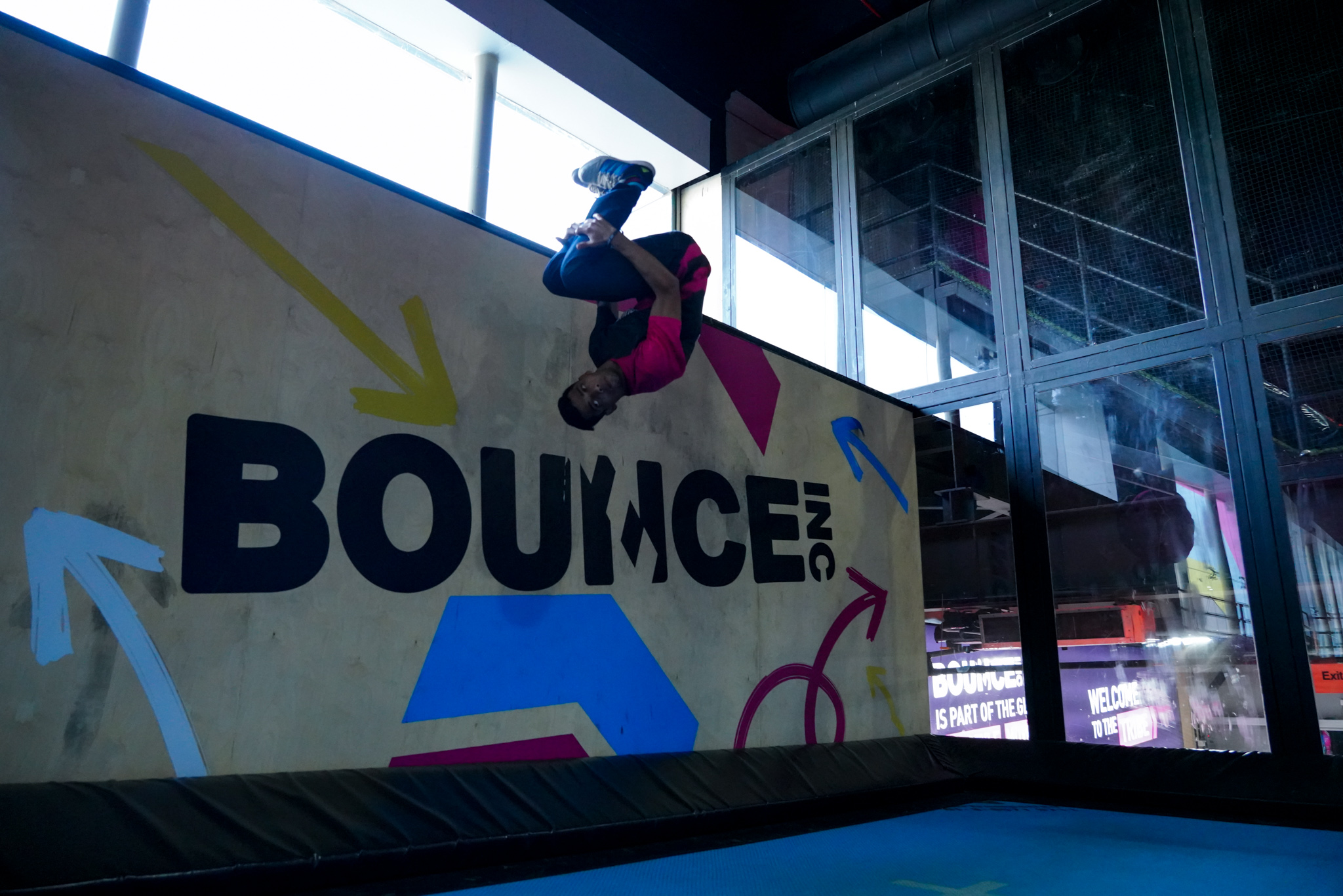 Trampoline Wall Running - BOUNCE Inc