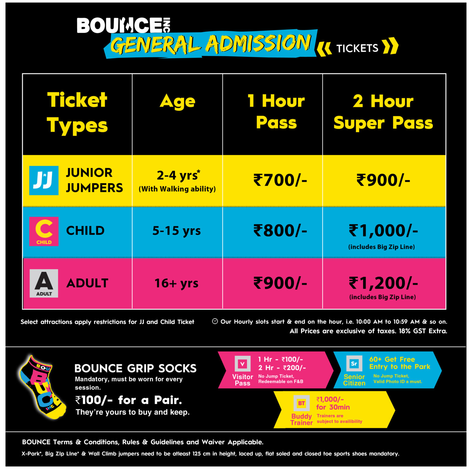 BOUNCE Inc Bengaluru - Ticket Price