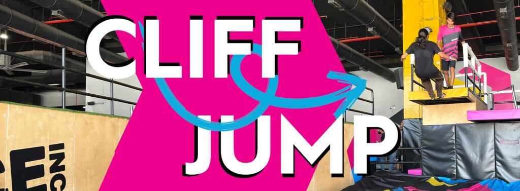 Cliff Jumping in Trampoline Park - BOUNCE Inc
