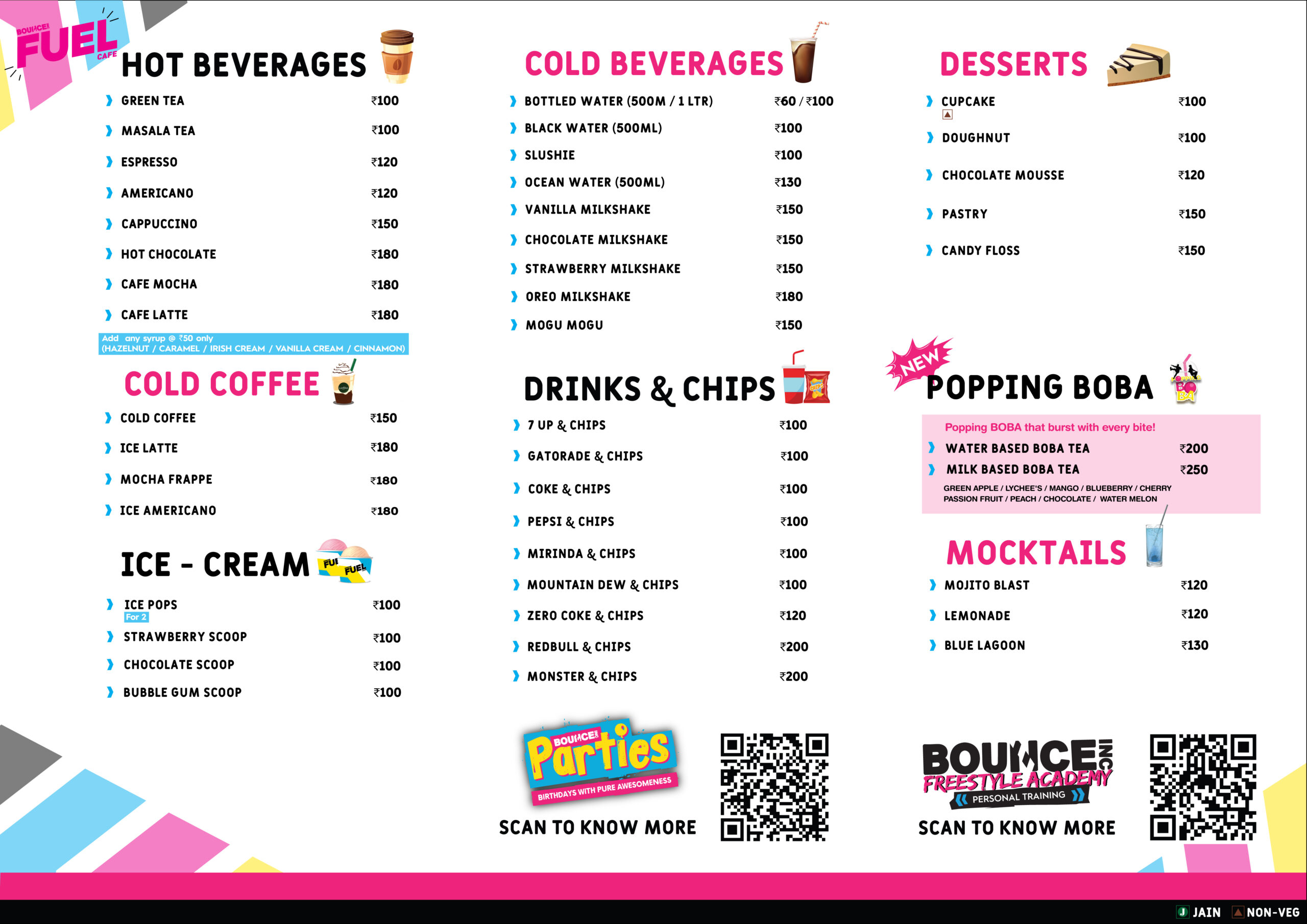 Fuel Cafe Menu - Blr - Bounce India