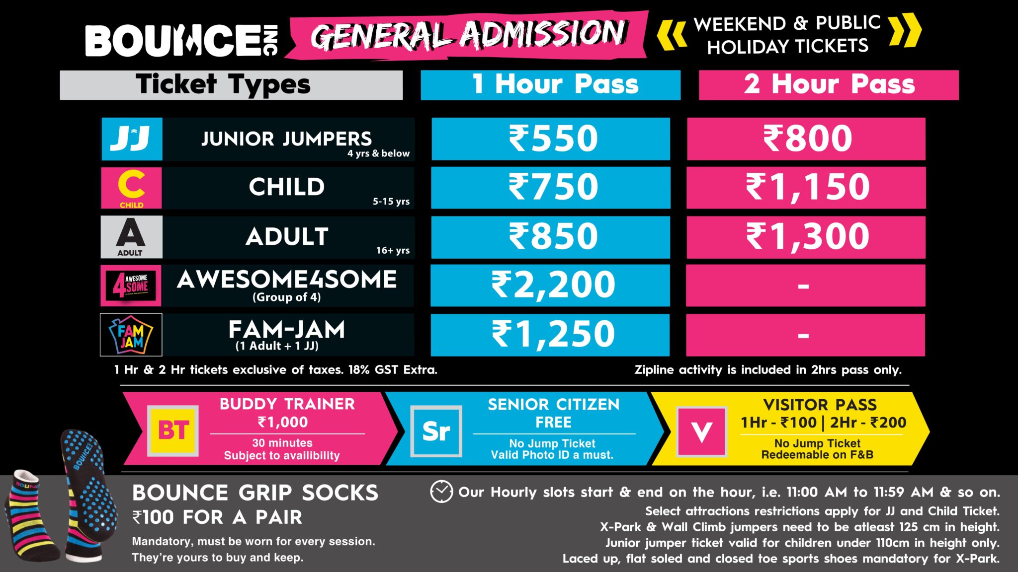 Bengaluru Pricing - BOUNCE Trampoline Park. Save upto 15%