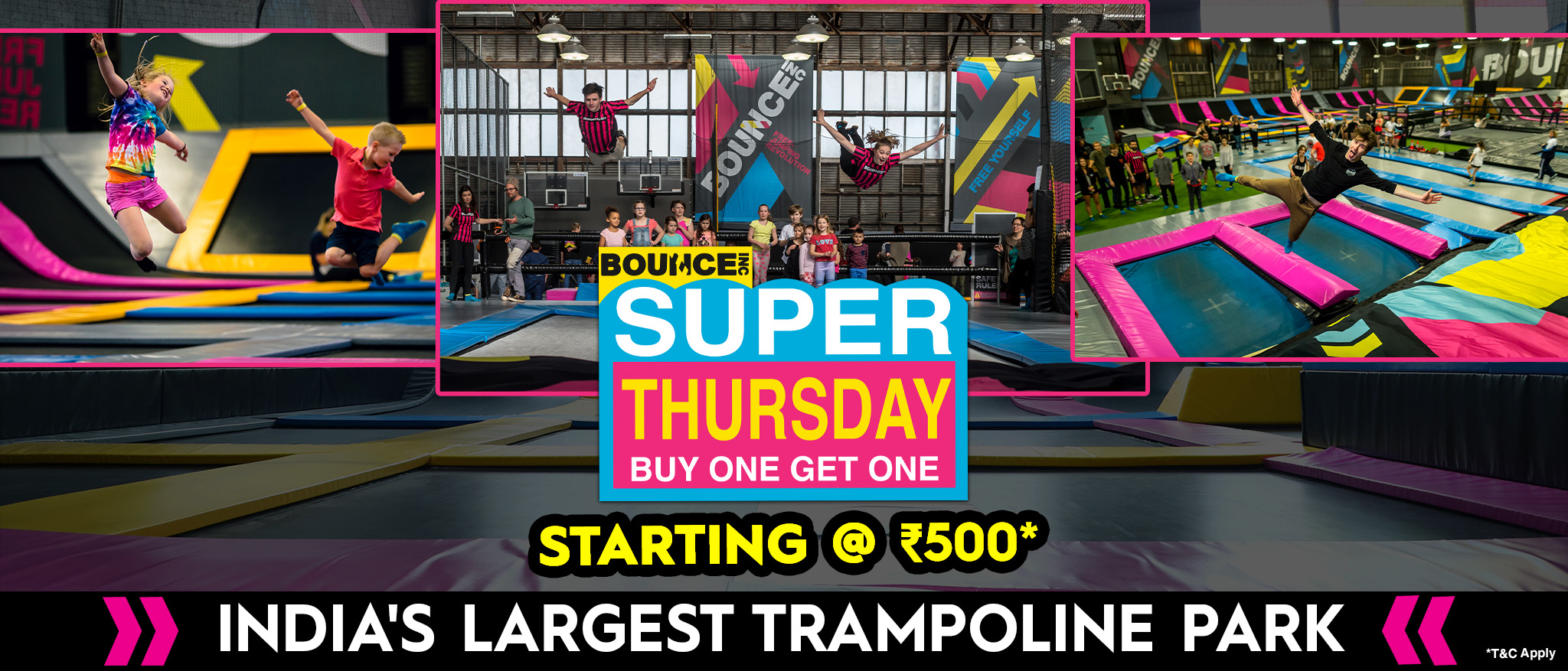 BOUNCE Bengaluru Super Thursday - Buy 1 Get 1 Free.