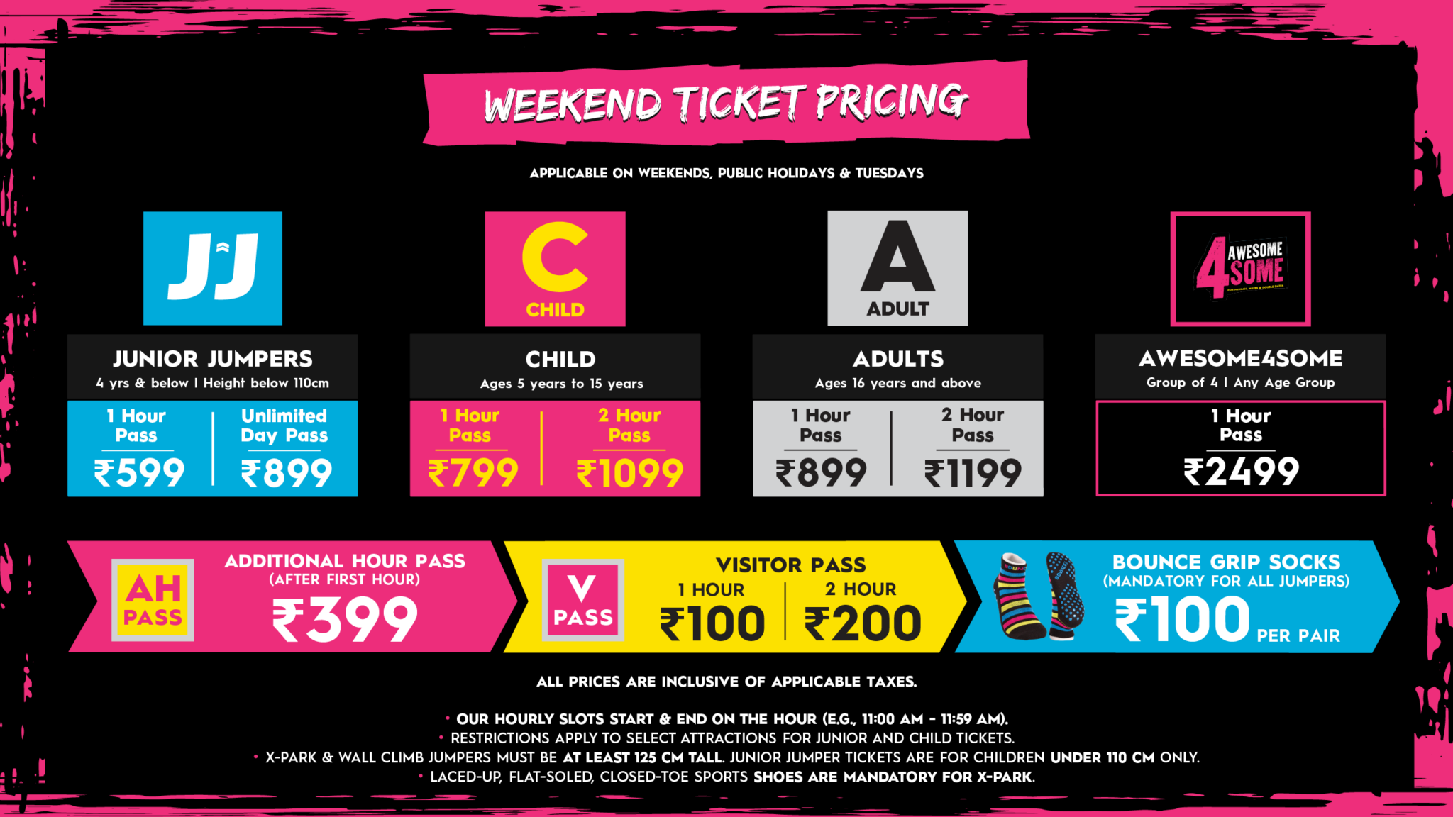 BOUNCE Mumbai Park Ticket Price - BOUNCE Inc