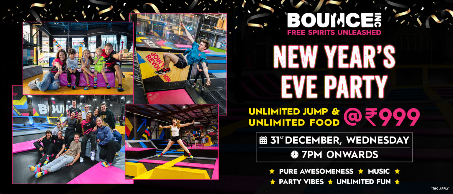 New Year's Eve Party at BOUNCE Trampoline Park. Book Now